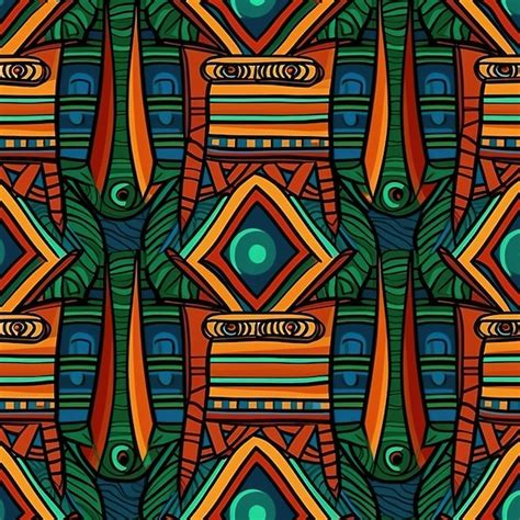 Premium Ai Image African Ndebele Pattern Fabric