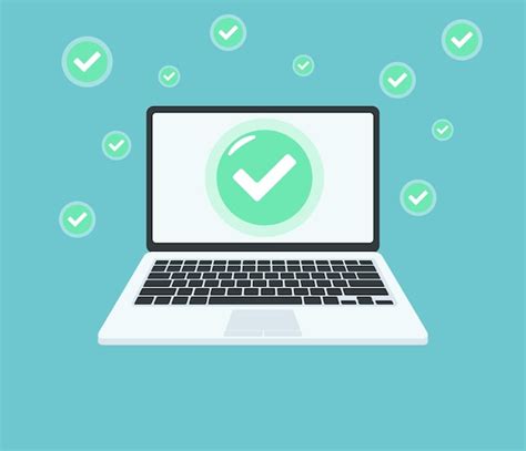 Premium Vector Laptop Computer And Clipboard On Tick Icon Vector Design