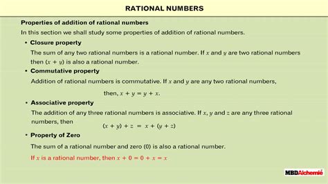 Properties Of Rational Numbers Youtube