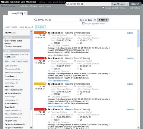 Netiq Documentation Sentinel Log Manager 10 Guide Viewing Search Results