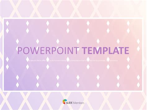 파스텔 퍼플 그라데이션 다이아몬드 패턴 무료 프리젠테이션 템플릿