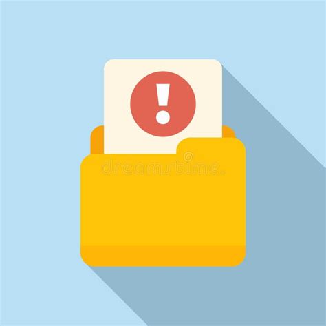 Folder Error Icon Flat Vector Virus Laptop Stock Vector Illustration