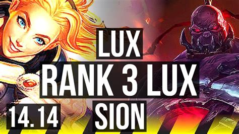 LUX Thresh Vs SION Senna ADC Rank 3 Lux 10 1 3 Legendary