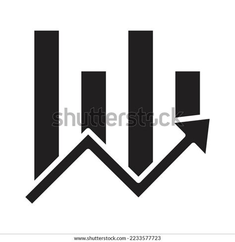 Grow Arrow Pointing On Chart Bar Stock Vector Royalty Free Shutterstock