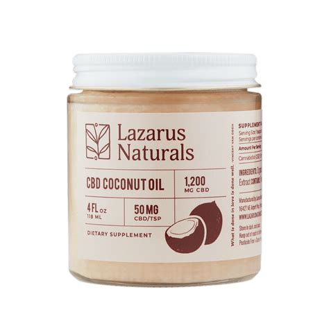 Lazarus Naturals Coconut Oil Infused With Cbd Distillate