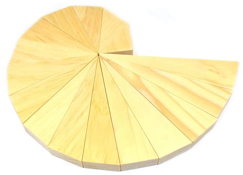 18 piece diy spiral of theodorus puzzle kit wooden nature crafts
