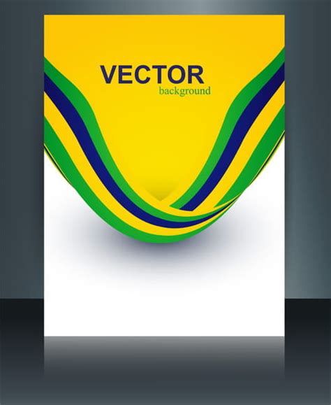 벡터 브로셔 브라질 국기 개념 템플릿 파 그림 Eps Ai Uidownload