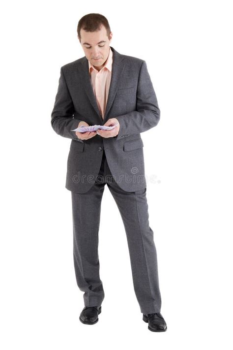 Man Sitting In A Chair In A Pose On A White Backgr Stock Photo Image