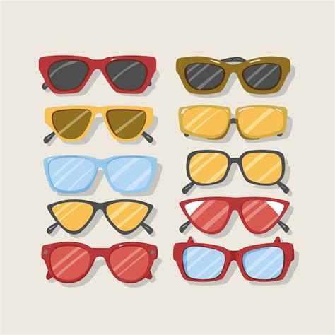 Premium Vector Sunglasses Realistic Set With Different Models