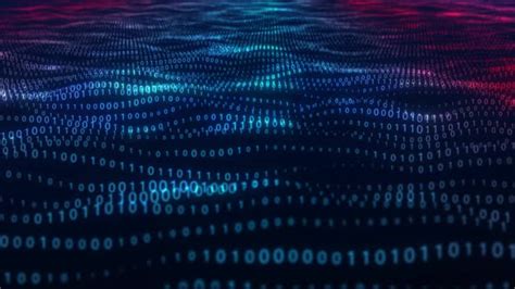 Binary Code Wave Background Digital Binary Code Wave Animation Binary