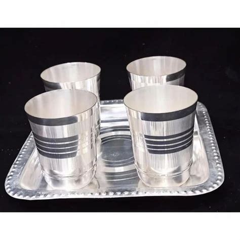 Round Silver Plated Glass Set At ₹ 700 Set Silver Plated Glass In Mumbai Id 9703137248