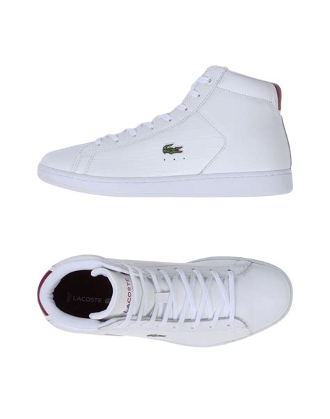 Lyst Lacoste High Tops And Sneakers In White For Men Save 4
