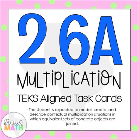 26a Multiplication Teks Aligned Task Cards Kraus Math
