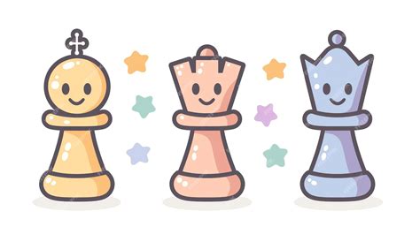 Premium Photo Cute Cartoon Chess Pieces
