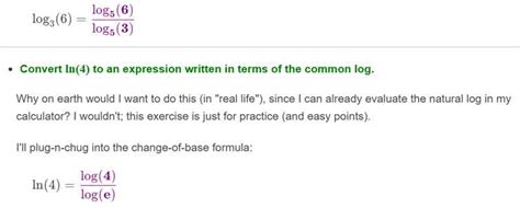 Change Of Base Formula