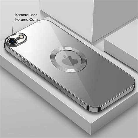 Apple iPhone Kılıf Gri Zebana Glint Silikon Kılıf