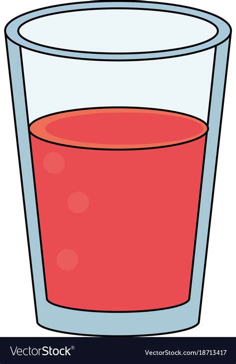 Juice In Glass Cup Royalty Free Vector Image Vectorstock