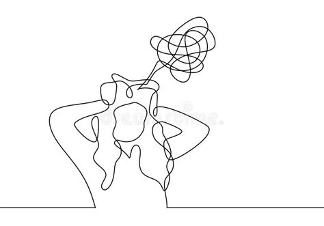 Triste Jovem Infeliz Desenho Cont Nuo Problema Psicol Gico