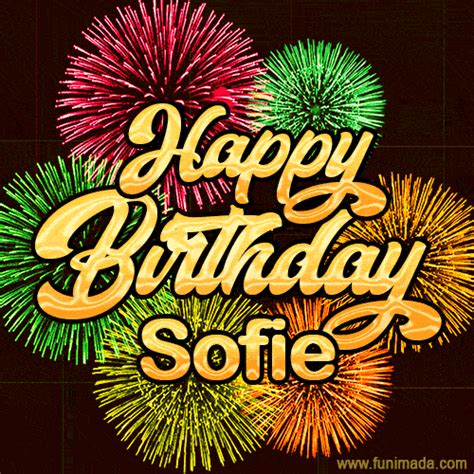 Stunning Birthday  For Sofie Bright Fireworks Design Download On