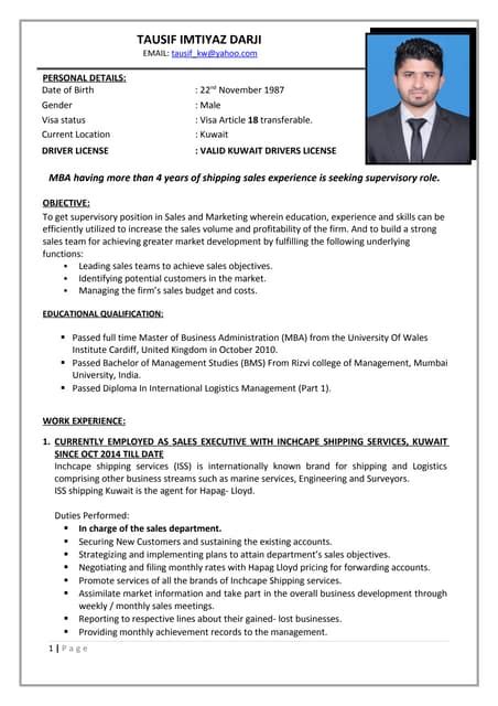 Tausif Darji Resume 2016 Pdf