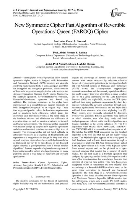 new symmetric cipher fast algorithm of revertible operations queen