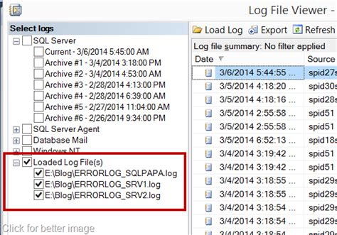 Ssms Tip Merging Errorlogs From Different Machines Using Log File Viewer Help Sql Server