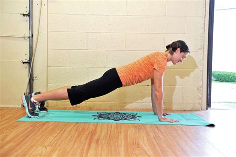 Performing The Plank Push Up