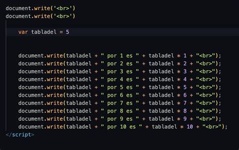 Tabla de Multiplicar Lógica de programación Primeros pasos