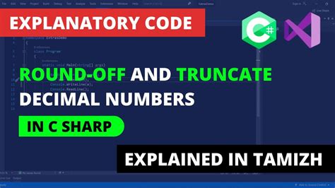 Using Round And Truncate Methods Explained In Tamizh Youtube