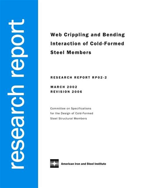 Web Crippling And Bending Interaction Of Cold Formed Steel