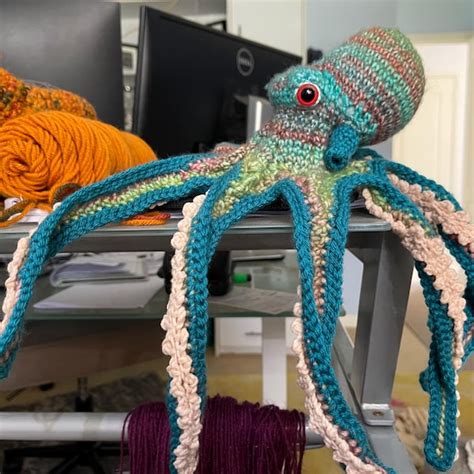 Crochet Pattern Realistic Cuttlefish Amigurumi Cuttlefish Stuffed