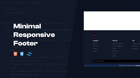 Minimal Footer Using Html Css And Tailwindcss Untitled Dev