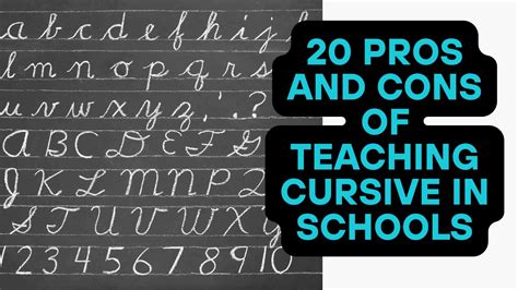 20 Pros And Cons Of Teaching Cursive In Schools