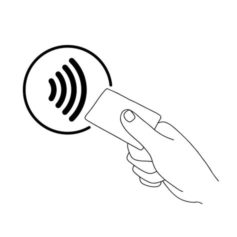 Nfc Logo Contactless Wireless Payment Method Through Pos Terminal Icon