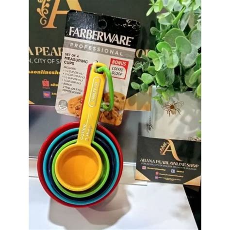 Farberware Professional Set Of 4 Measuring Cups Assorted Color Shopee