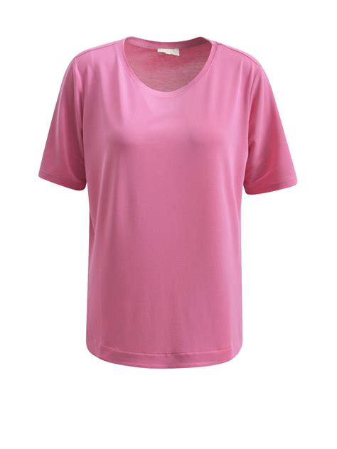 Milano Italy T Shirt Leichtes Gewebe Rosa Designermode Com