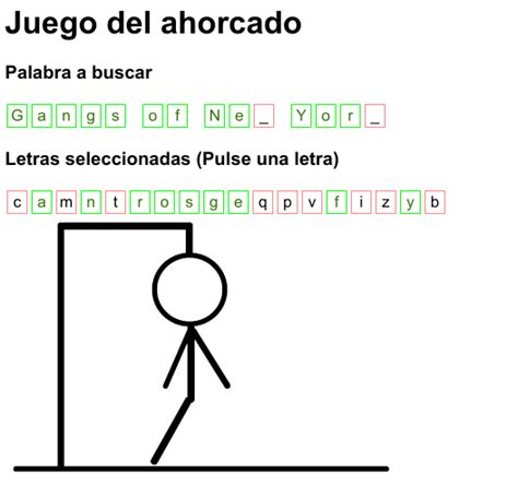 Código De Javascript Juego Del Ahorcado Con Javascript