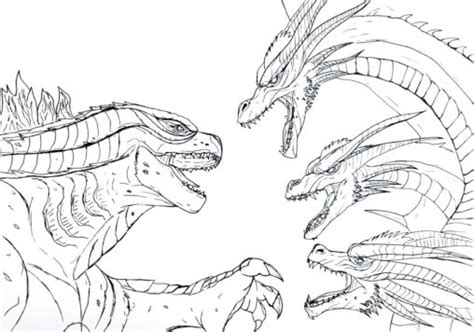 Find The Best King Ghidorah Coloring Pages On GBcoloring Free
