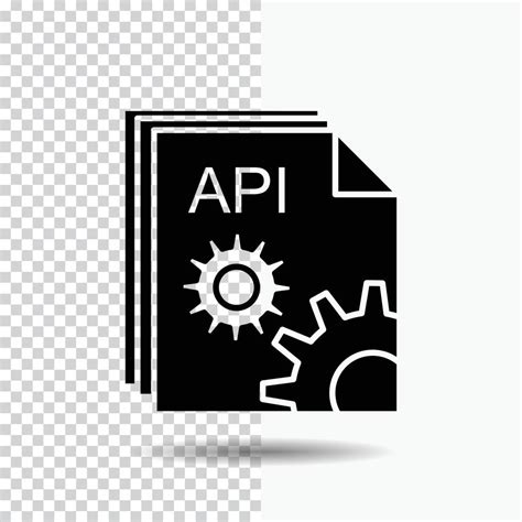 Api App Coding Developer Software Glyph Icon On Transparent Background Black Icon