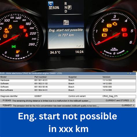 How To Reset P13e400 Mercedes Adblue Fault Code “eng Start Not