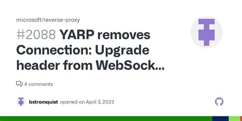 YARP Removes Connection Upgrade Header From WebSocket Switching