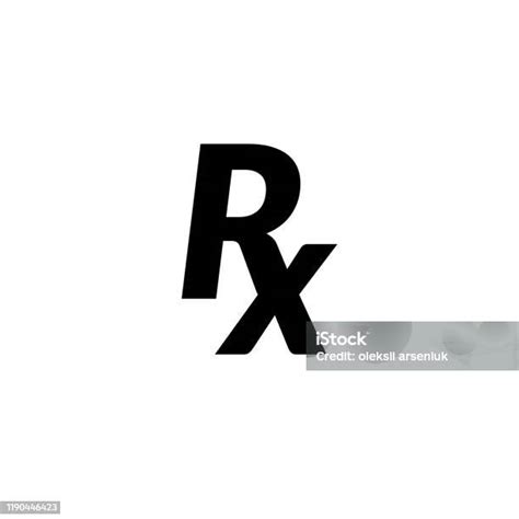 Rx Recept Medisch Symbool Geïsoleerd Op Een Witte Achtergrond