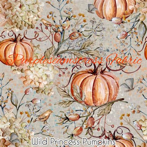 Wild Princess Pumpkins Purpleseamstress Fabric