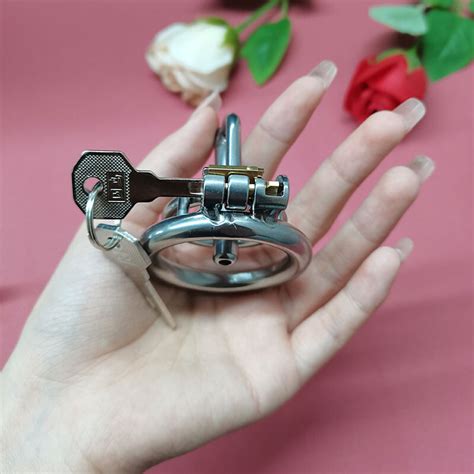Male Stainless Steel Chastity Device Penis Cock Cage Urethral Tube Lock