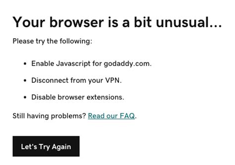 Your Browser Is A Bit Unusual Faq Account Management Godaddy Help Ae