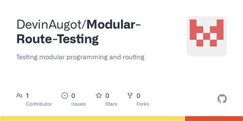 Github Devinaugotmodular Route Testing Testing Modular Programming