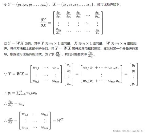深度学习基础：矩阵求导反向传播反向传播 雅各比矩阵 Csdn博客