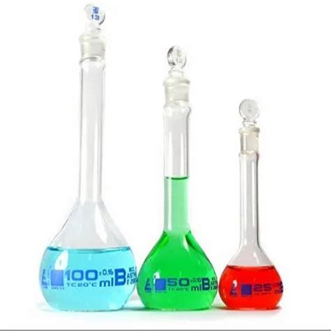 Glass Volumetric Flask For Chemical Laboratory At Rs 440 In Ambala