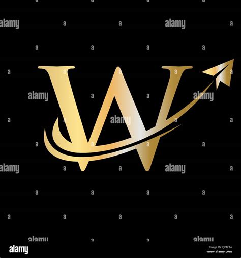 Letter W Travel Logo Vector Template Initial Travel Logo On Letter W