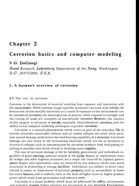 pdf chapter 2 corrosion basics and computer modeling · corrosion